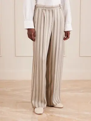 TWP Hudson St Striped Wide-leg Pants