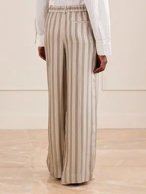 TWP Hudson St Striped Wide-leg Pants