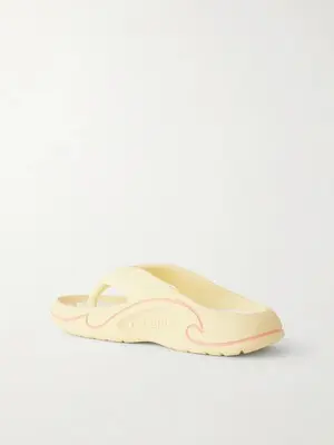 Rabanne 3d Logo-embossed Thong Sandals - Yellow