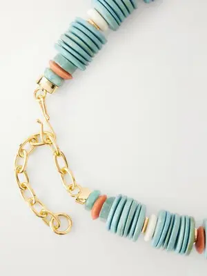LIZZIE FORTUNATO Neptune Gold-plated Stone Necklace