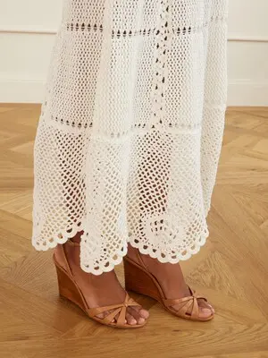 AQUAZZURA Tati 85 Leather Wedge Sandals