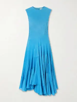 Tory Burch Flared Cotton And Silk-blend Voile Midi Dress