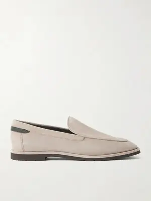 Brunello Cucinelli Embellished Suede Loafers - Brown