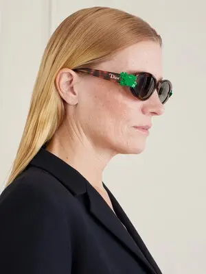 Dior Clover B1i Oval Sunglasses - Tortoiseshell