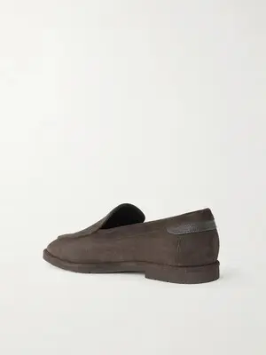 Brunello Cucinelli Embellished Suede Loafers