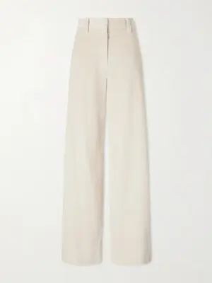 Brunello Cucinelli Cotton Wide-leg Trousers - Neutrals