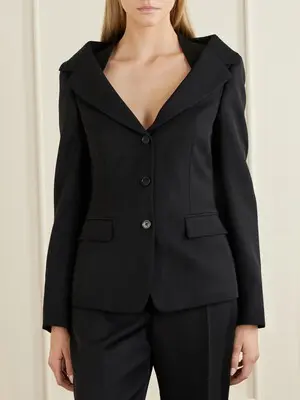 Alexander McQueen Halterneck Wool Blazer