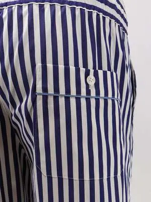 Dolce & Gabbana Cotton Bermuda Shorts With Striped Motif