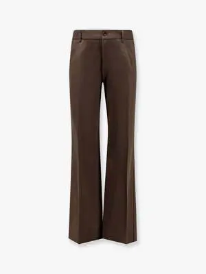 Dolce & Gabbana Tailored Cotton Trousers - Brown