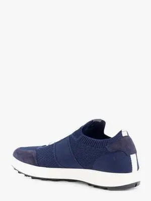 Kiton Knitted Fabric And Suede Lace-up Sneakers