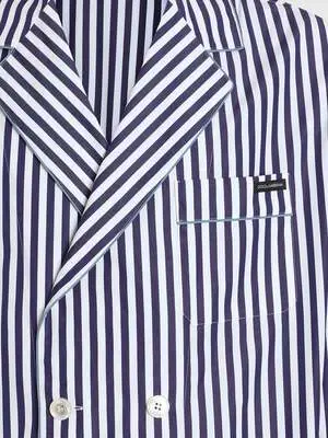 Dolce & Gabbana Cotton Blazer With Striped Motif
