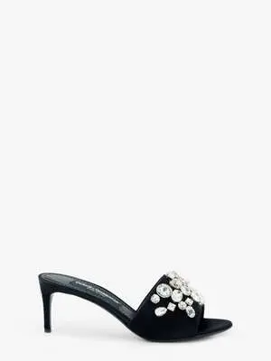 Dolce & Gabbana Embellished Satin Mules