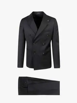 Tagliatore Virgin Wool Tuxedo - Black