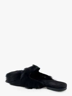 Dolce & Gabbana Sheepskin And Suede Fur-lined Slides