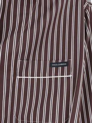 Dolce & Gabbana Vanity Striped Popeline Pajama Shirt