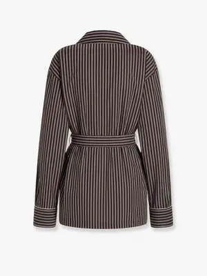Dolce & Gabbana Vanity Striped Popeline Pajama Shirt