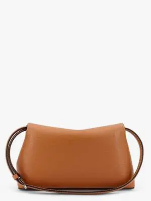 TOTEME T-lock Leather Clutch - Brown