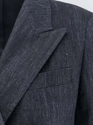 Tagliatore Parigi Mélange Linen And Viscose Suit - Blue