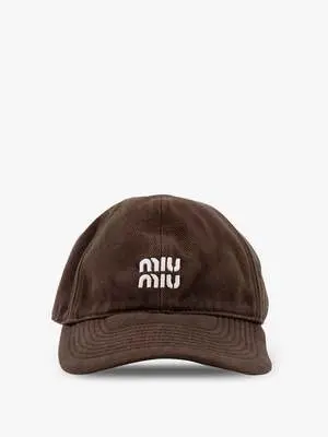 Miu Miu Embroidered Cotton Baseball Cap