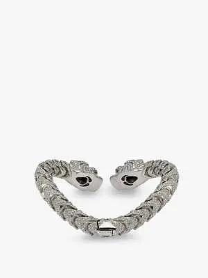 Gucci Dionysus Rigid Bracelet With Crystals - Silver
