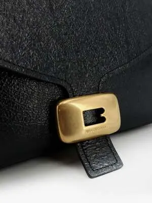Balenciaga Arena Leather Medium Shoulder Bag - Black