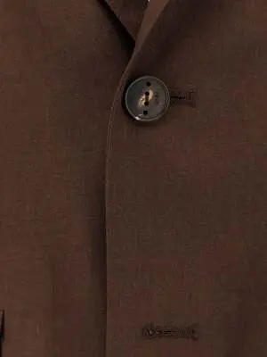 HEVO Galatina Linen And Viscose Suit - Brown