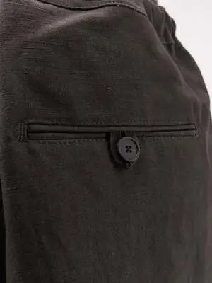 Studio Nicholson Linen And Wool Blend Wide Leg Trousers - Brown