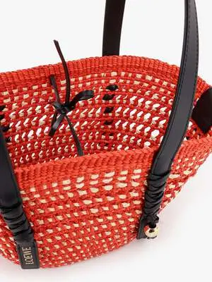 Loewe Braid Basket Small Shoulder Bag - Red