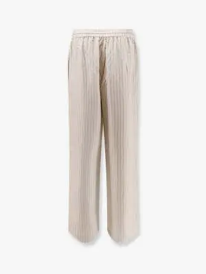 RÓHE Silk Striped Wide Leg Trousers