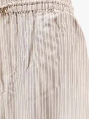 RÓHE Silk Striped Wide Leg Trousers