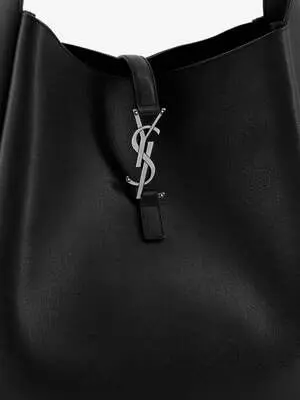 Saint Laurent Le 5 À 7 Leather Shoulder Bag With Cassandre Logo