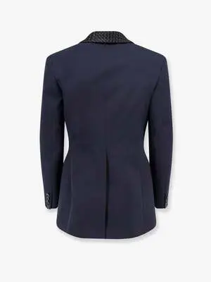 Bottega Veneta Wool Blazer With Intrecciato Detail