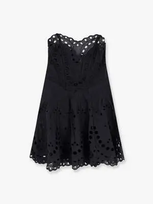 Charo Ruiz Ibiza Embroidered Mini Dress - Black