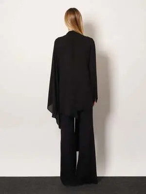 Balenciaga Shirt With Tie Detail - Black