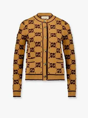 Gucci Wool Gg Inlay Cardigan