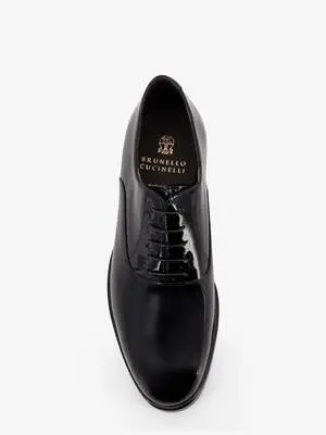 Brunello Cucinelli Patent Leather Oxford Lace-up Shoes