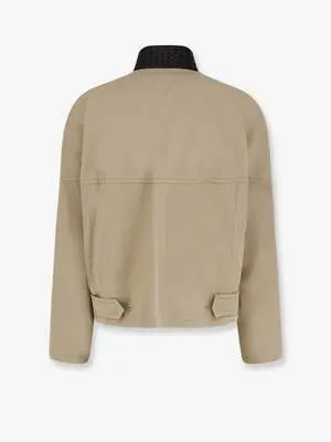 Bottega Veneta Cotton Jacket With Intrecciato Collar