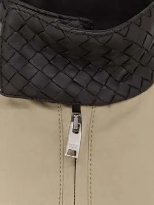 Bottega Veneta Cotton Jacket With Intrecciato Collar
