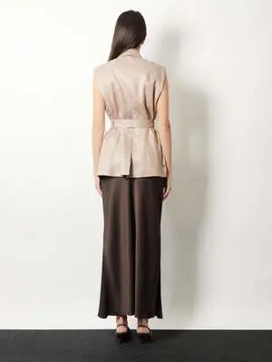 Brunello Cucinelli Satin Long Skirt