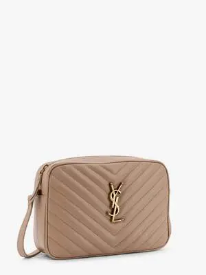 Saint Laurent Quilted Leather Lou Camera Bag - Beige