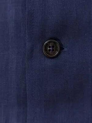 Brunello Cucinelli Easy Fit Linen Shirt - Blue