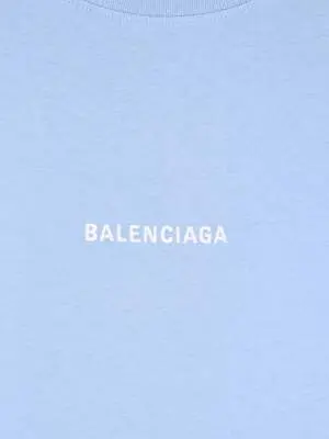 Balenciaga Embroidered Logo Cotton T-shirt