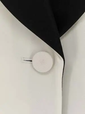 Alexander McQueen Wool Blazer With Satin Lapel - White