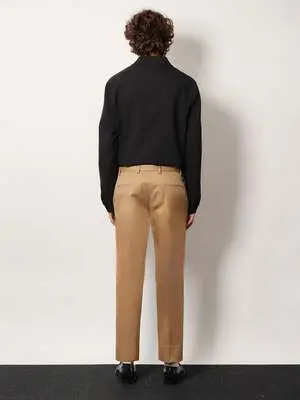 Gucci Cotton Trousers With Web Detail - Beige