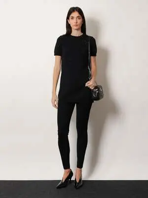 Gucci Short Wool Dress With Gg Crystals