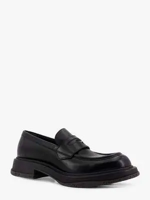 Gucci Leather Loafers With Gg Motif - Black