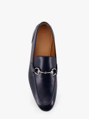 Gucci Leather Loafer With Horsebit Detail - Blue