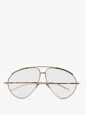 Gucci Aviator Eyeglasses - Gold