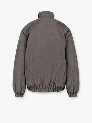 Balenciaga Madras Nylon Zip Up Jacket