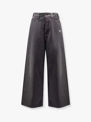 Balenciaga Trompe L'oeil Wide-leg Denim Trousers